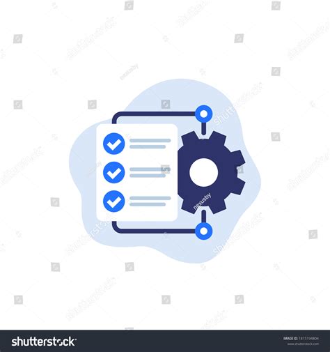 Workflow Icon Checklist Vector Stock Vector Royalty Free 1815194804