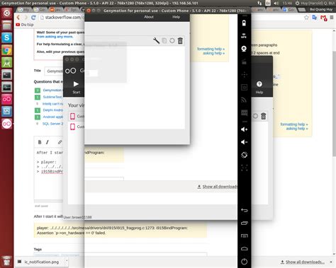Android Genymotion Crash After Start It Stack Overflow