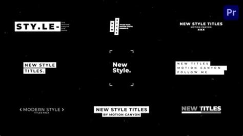 New Style Titles Titles Ft Ad And Call Outs Envato