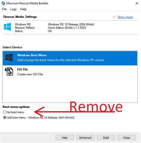 Remove Macrium From Boot Options Windows 10 Forums