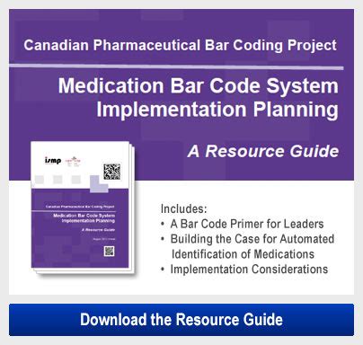Canadian Pharmaceutical Bar Coding Project
