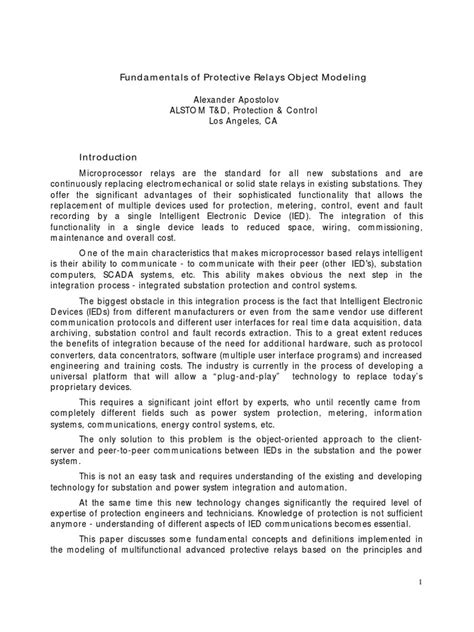 Pdf Fundamentals Of Protection Relays Dokumen Tips