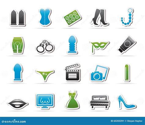 Sex Erotic And Temptation Icons Stock Vector Illustration Of Boots