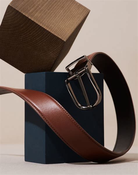 비조벨트 브라운 버클 Daks로고 메탈고리 소가죽 벨트폭 3cm Dbbe2f366w3 감도 깊은 취향 셀렉트샵 29cm