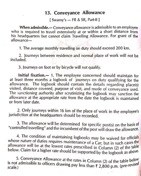 Conveyance Allowance For Govt Employees