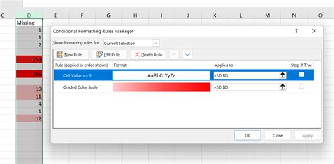 worksheet function in excel how to apply graded color scale with