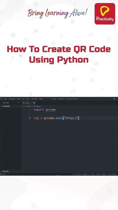 How To Create Qr Code Using Python In 5 Seconds Python Practically Youtube
