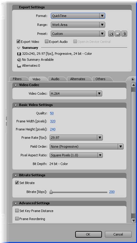 Adobe Premiere Quicktime Export