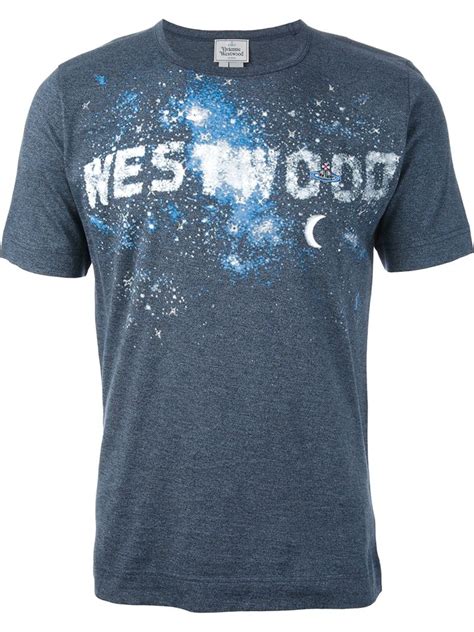 Vivienne Westwood Galaxy Print T Shirt In Blue For Men Lyst