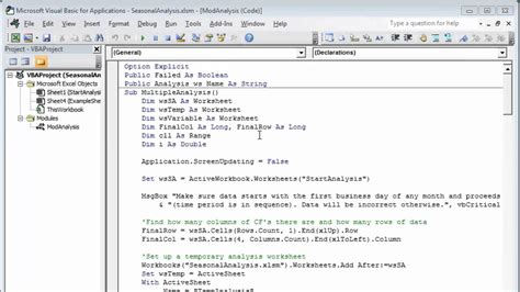 Excel Vba Creating A Seasonal Index Youtube