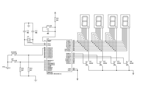 microprocessor and microcontroller counter up and down 7 segment
