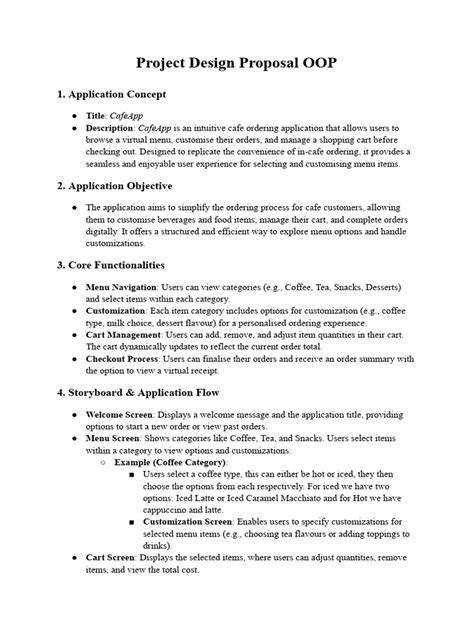 Oop Project Pdf Menu Computing Point Of Sale