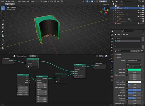 shaders why using boolean mesh node material is ignored blender