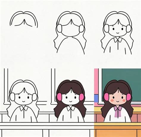 小学生上课情景简笔画怎么画（推荐12张） 简笔画图片大全