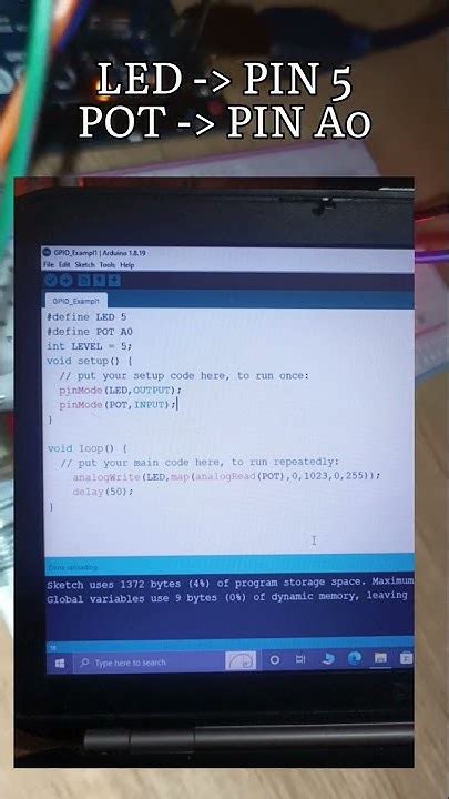 Led Fade Using Potentiometer And Arduino Dktechs Youtube