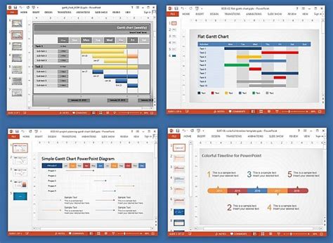 Animated Gantt Chart Powerpoint Templates