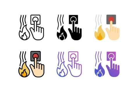 Fire Alarm Button Icon Graphic By Lapiyee Creative Fabrica