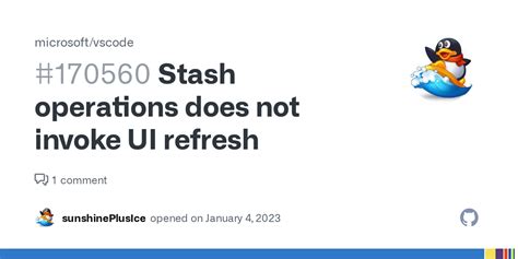 Stash Operations Does Not Invoke Ui Refresh · Issue 170560 · Microsoftvscode · Github