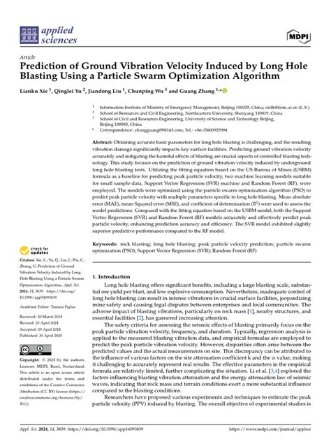 Prediction Of Ground Vibration Velocity Induced By Long Hole Blasting