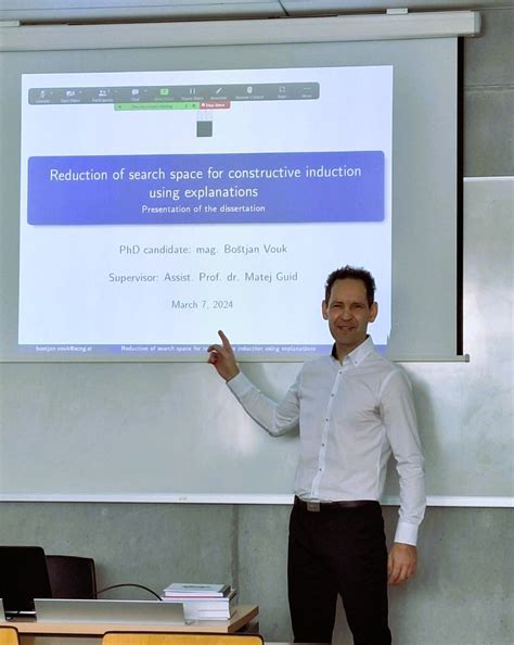 Predavatelj Boštjan Vouk Novi Doktor Znanosti Višja Strokovna šola