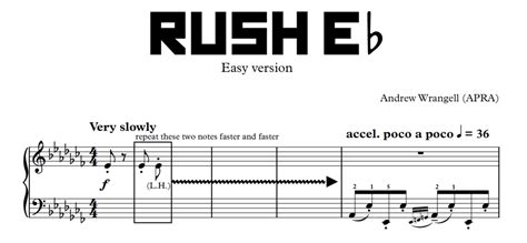 Rush Eb Easy Sheet Music Pdf Midi Synthesia And Mp3