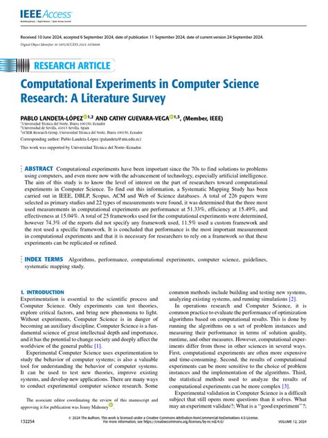 Computationalexperimentsincomputerscienceresearchaliterature