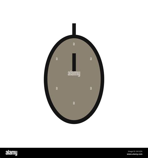 Computer Mouse Line Icon Isolated On White Background Black Flat Thin Icon On Modern Outline