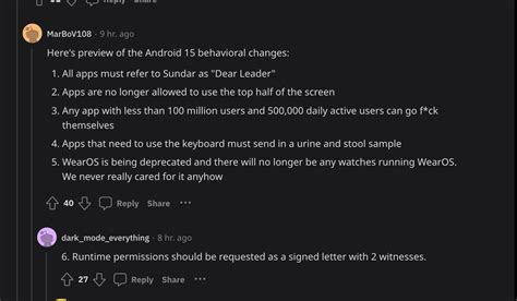 hyping up the first dev preview of android 15 r mandroiddev