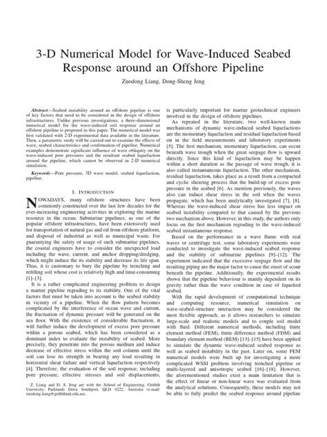3 D Numerical Model For Wave Induced Seabed Response Around An Offshore
