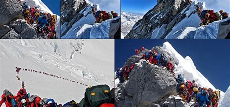 Mount Everest Cornice Collapse Overcrowded Long Queues Filthy Base