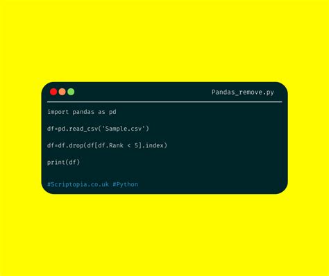 Python Pandas — Delete Rows Based On A Conditional Expression