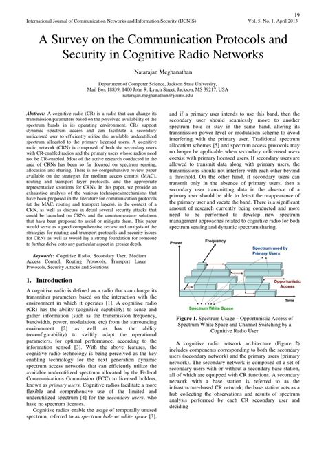 Pdf A Survey On The Communication Protocols And Security In Cognitive Radio Networks