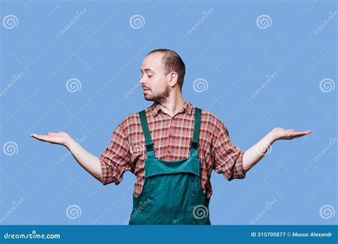 Side View Of An Expressive Man Captured With His Hands Outstretched In A Curious And Inquisitive
