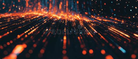 Complex Abstract Data Visualizations With Vibrant Glowing Patterns And Dynamic Textures Stock