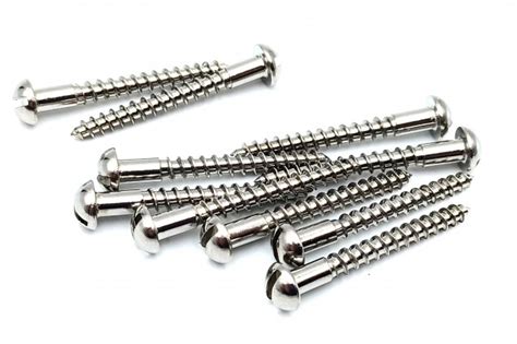 Wood Screws Chrome Solid Brass Dome Flat Head