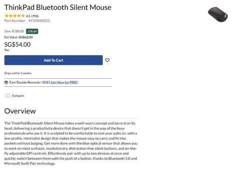 Bnib Thinkpad Bluetooth Silent Mouse Computers And Tech Parts And Accessories Mouse And Mousepads