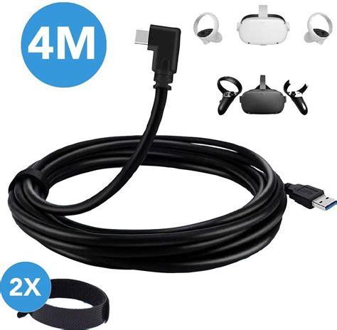 Oculus Quest 2 Link Kabel 4 Meter USB 3 0 Naar USB C Voor Quest En Quest 2 VR Bril Bol Com