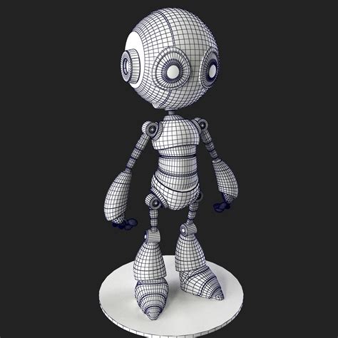 미니 봇 3d 모델 5 Obj Max Fbx Free3d