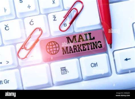 Sign Displaying Mail Marketing Word For Act Of Sending A Commercial