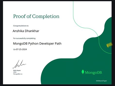 anshika dhankhar on linkedin developing python mongodb