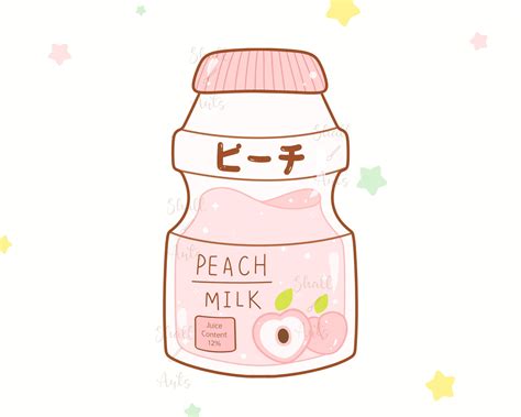 Cute Korean Fruit Milk Bottles Milk Clipart Asian Drinks Clipart