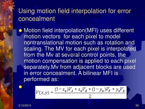 PPT Error Concealment For Video Communication PowerPoint Presentation ID