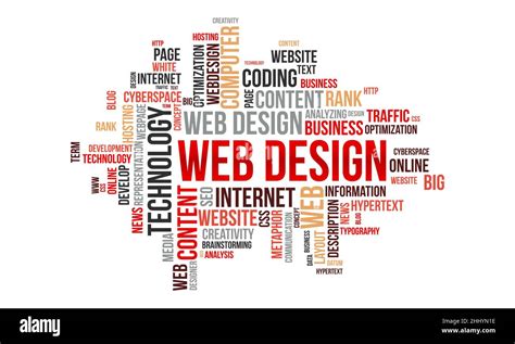 Web Design Word Cloud Template Creative Concept Vector Background Stock Vector Image Art Alamy
