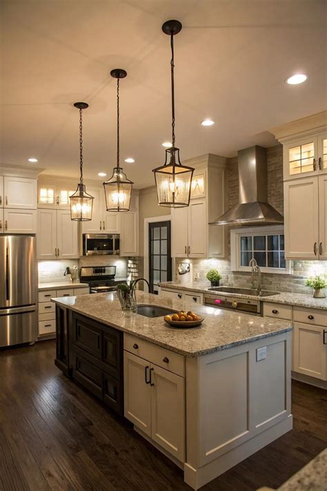 Creative Island Lighting Design For Modern Kitchens Light And Layer
