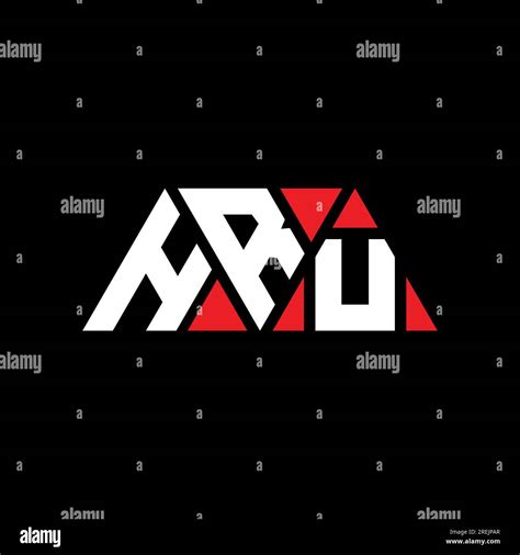 Hru Triangle Letter Logo Design With Triangle Shape Hru Triangle Logo Design Monogram Hru