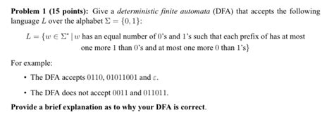 Solved Problem Points Give A Deterministic Finite Chegg