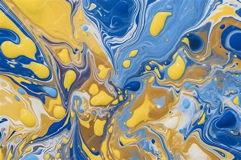 premium ai image blue and yellow marble abstract texture background pattern