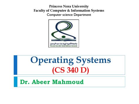 Operating Systems Cs 340 D Ppt Download