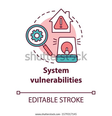System Vulnerabilities Concept Icon Smart House Stock Vector Royalty