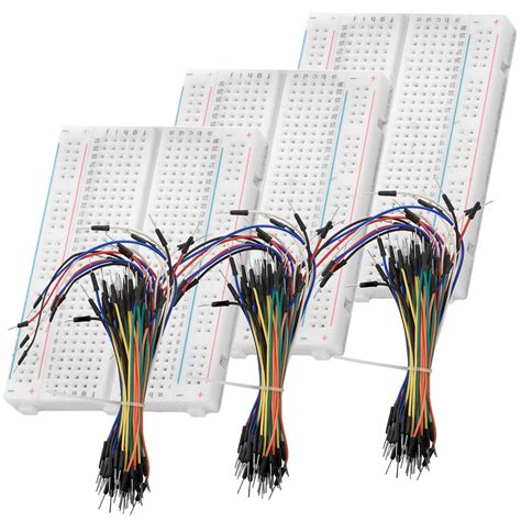 Breadboard Kit 3 X 65stk Jumper Wire Kabel M2m And 3 X Mini